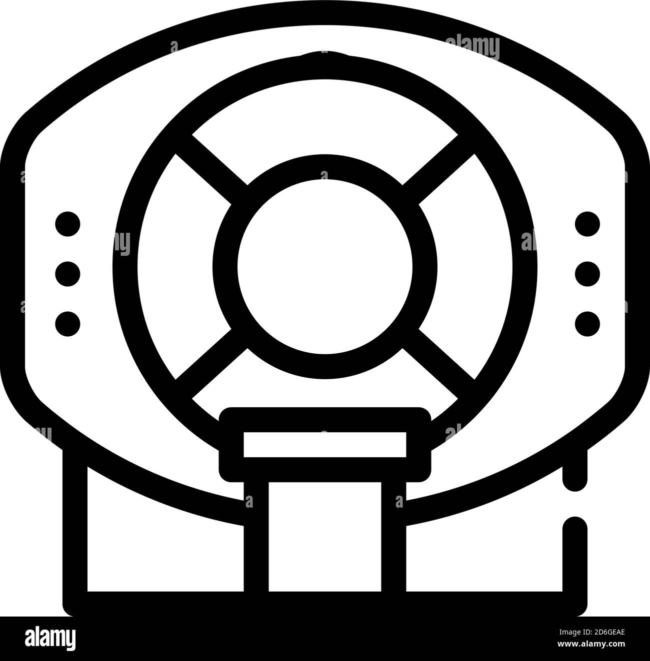 mri equipment line icon vector black illustration Stock Vector Image ...