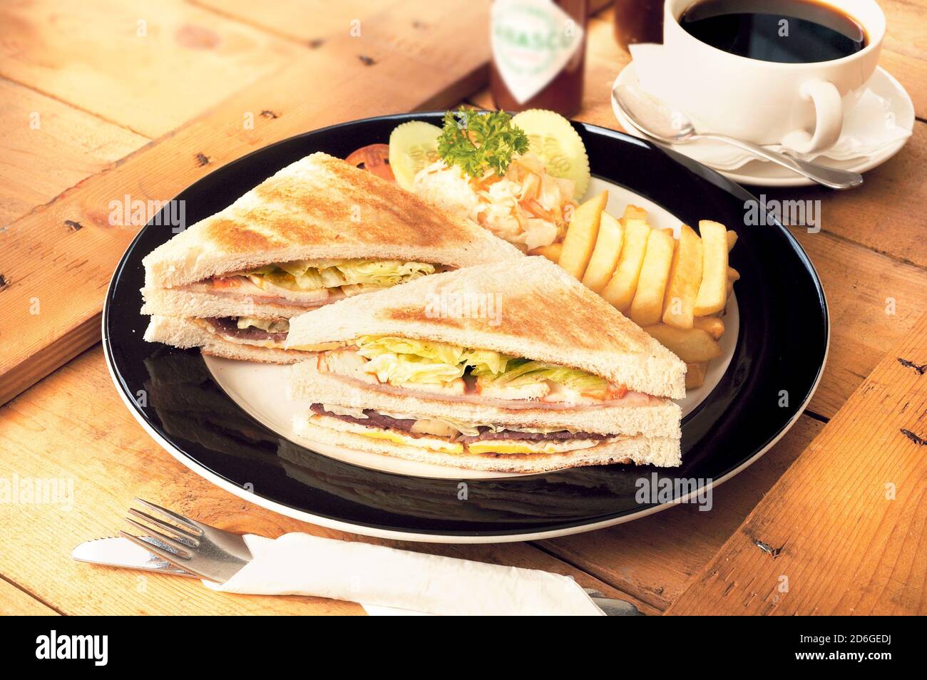 Sandwich and americano coffee hi-res stock photography and images - Alamy