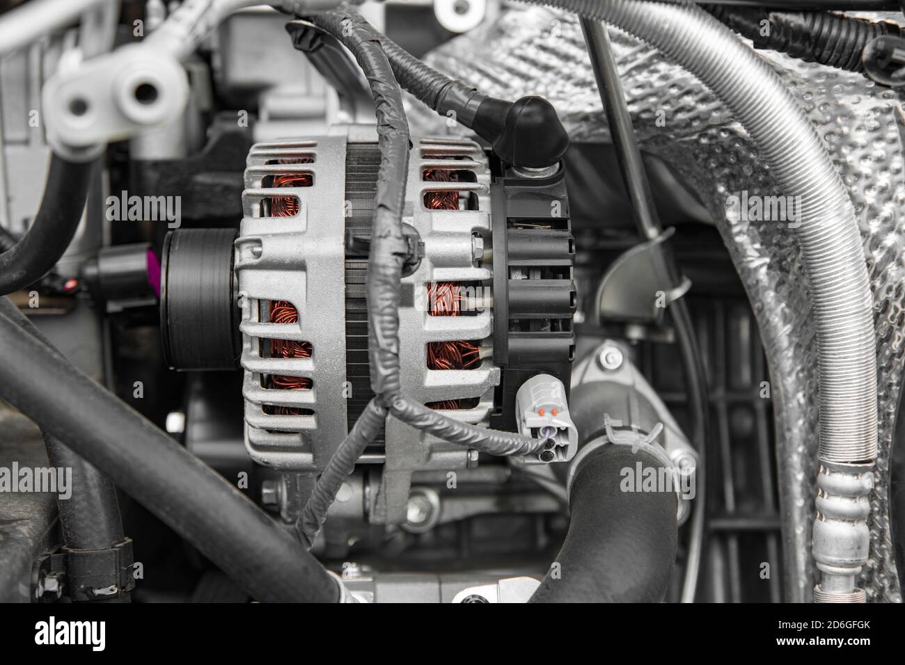 Electric vehicle generator at shallow depth of field Stock Photo - Alamy