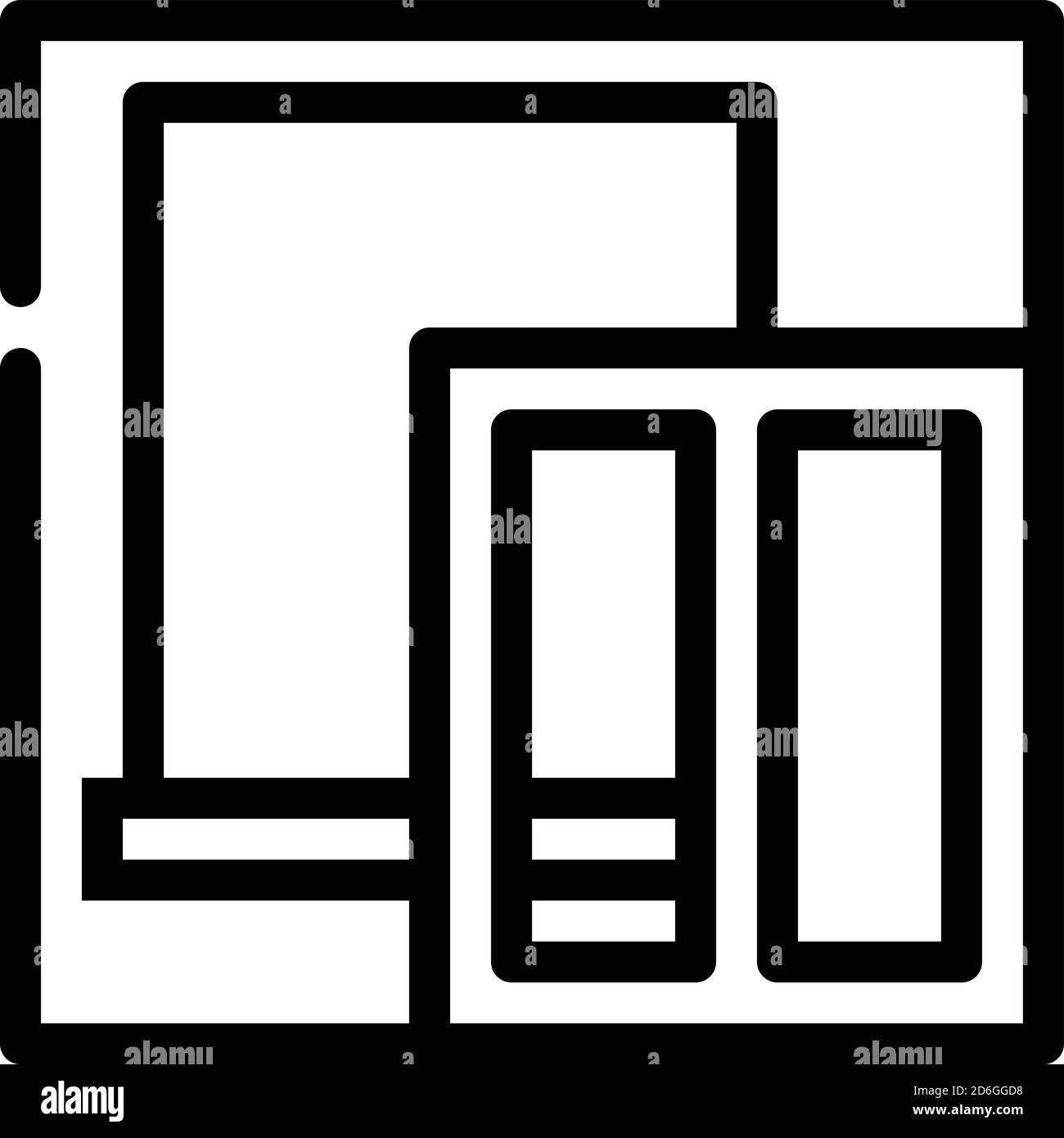 window installation line icon vector black illustration Stock Vector ...