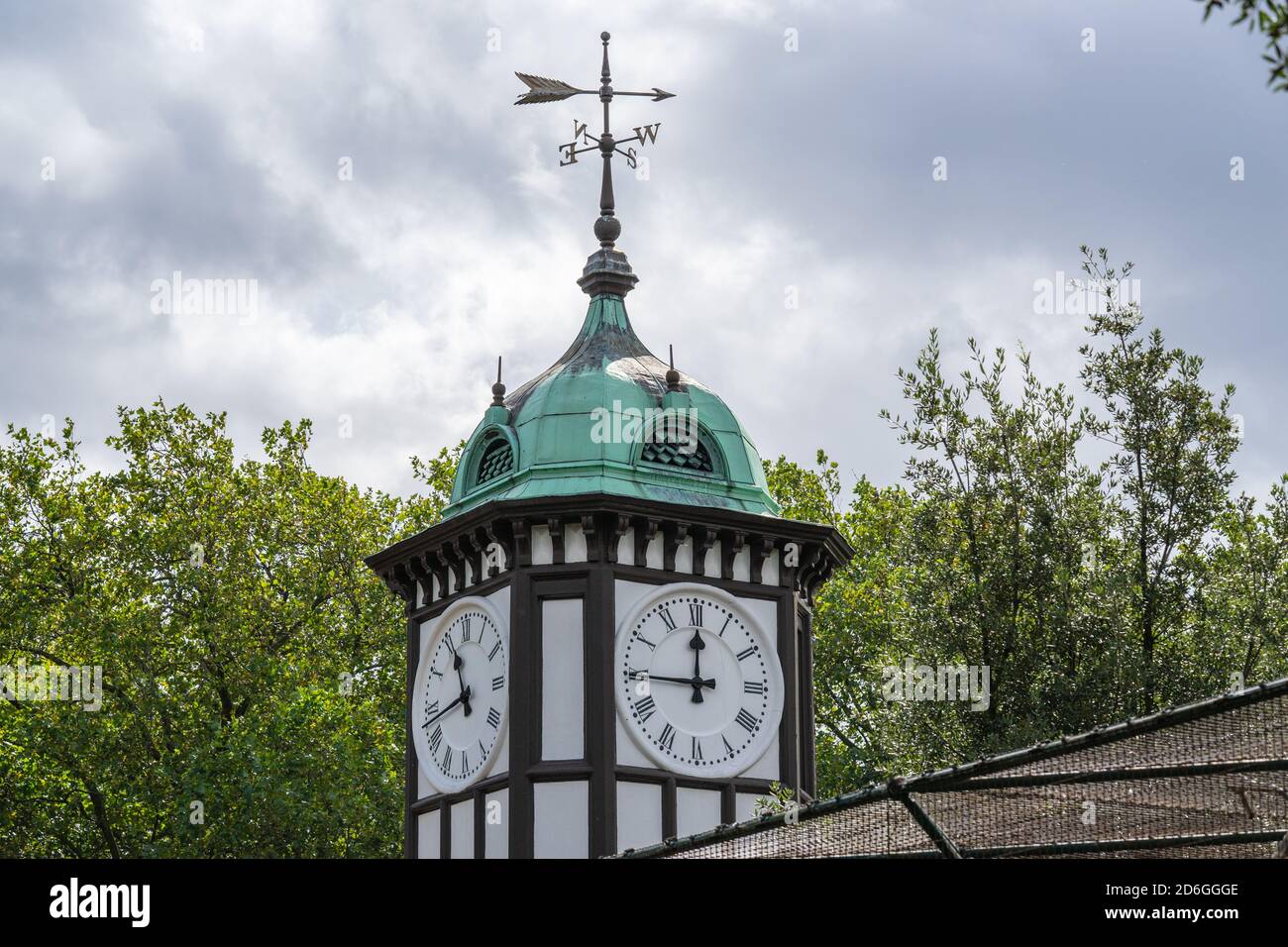 UK, London, Camden Town, 12 September 2020.Clock tower at the entrance ...