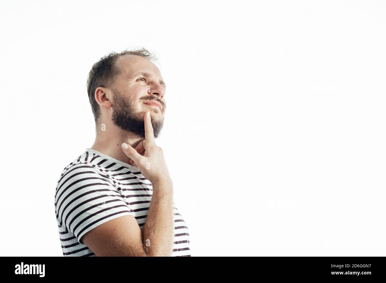 Handsome thinking man over isolated background with one finger, great ...