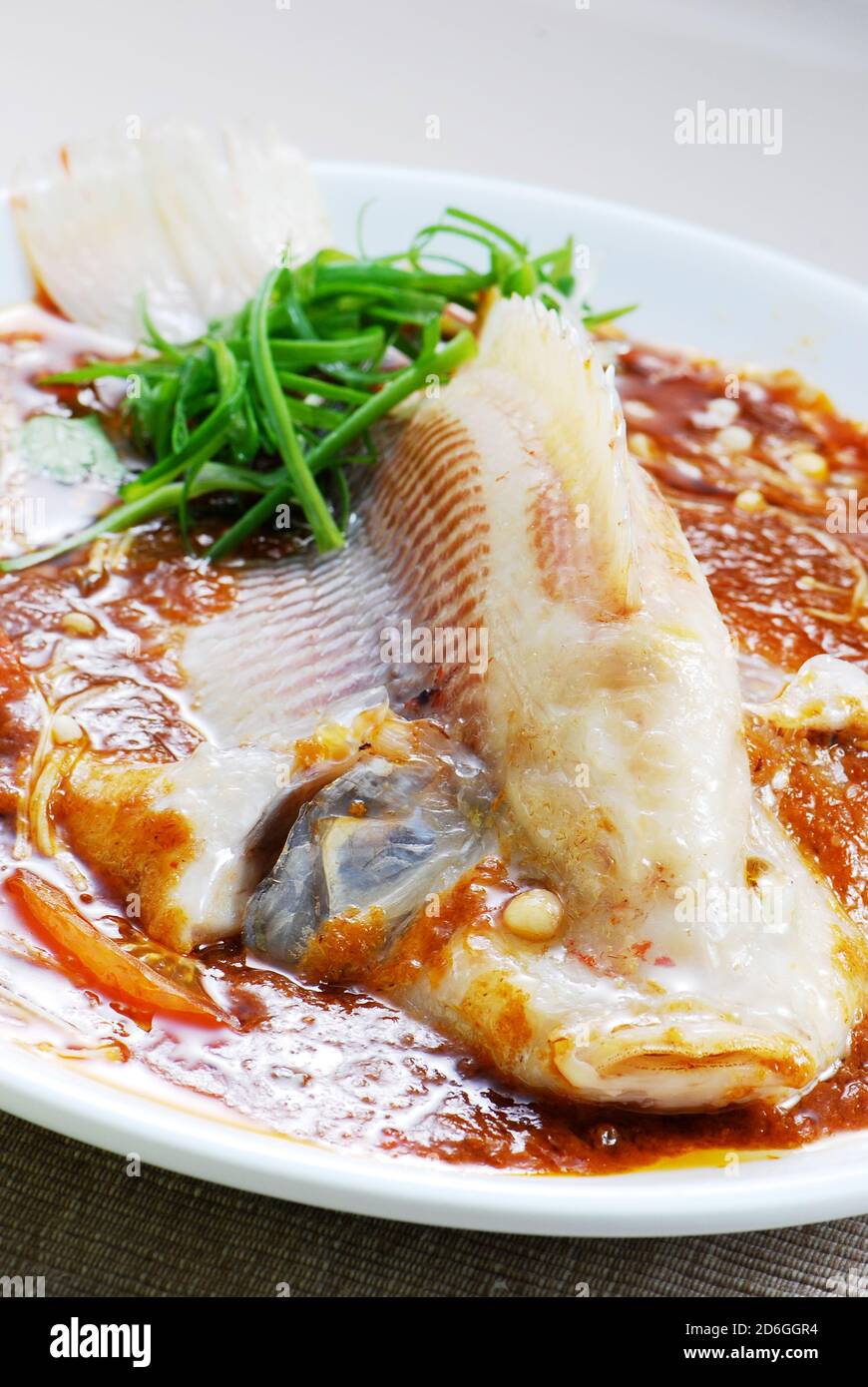 Steamed tilapia fish with fermented bean paste Stock Photo - Alamy