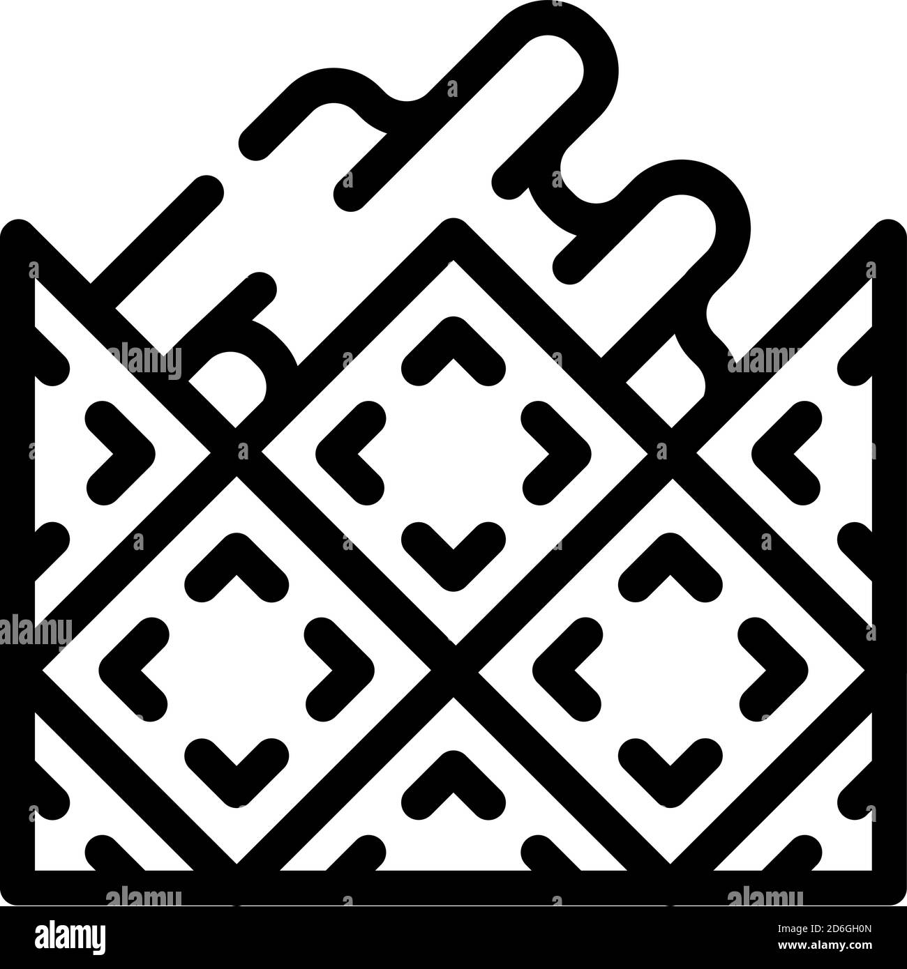 lay tiles line icon vector black illustration Stock Vector Image & Art ...