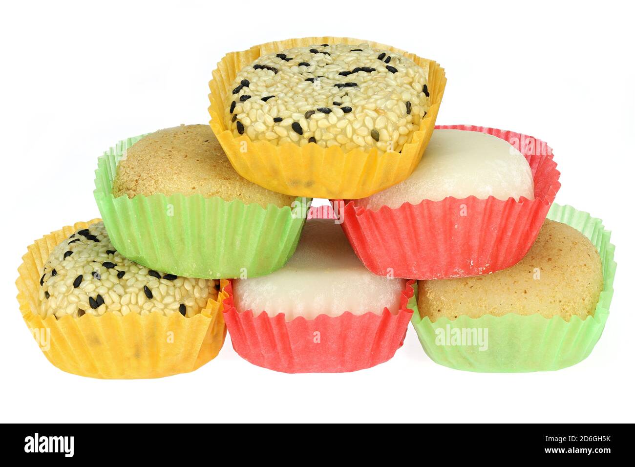 Taiwanese glutinous rice cakes isolated on white background Stock Photo ...