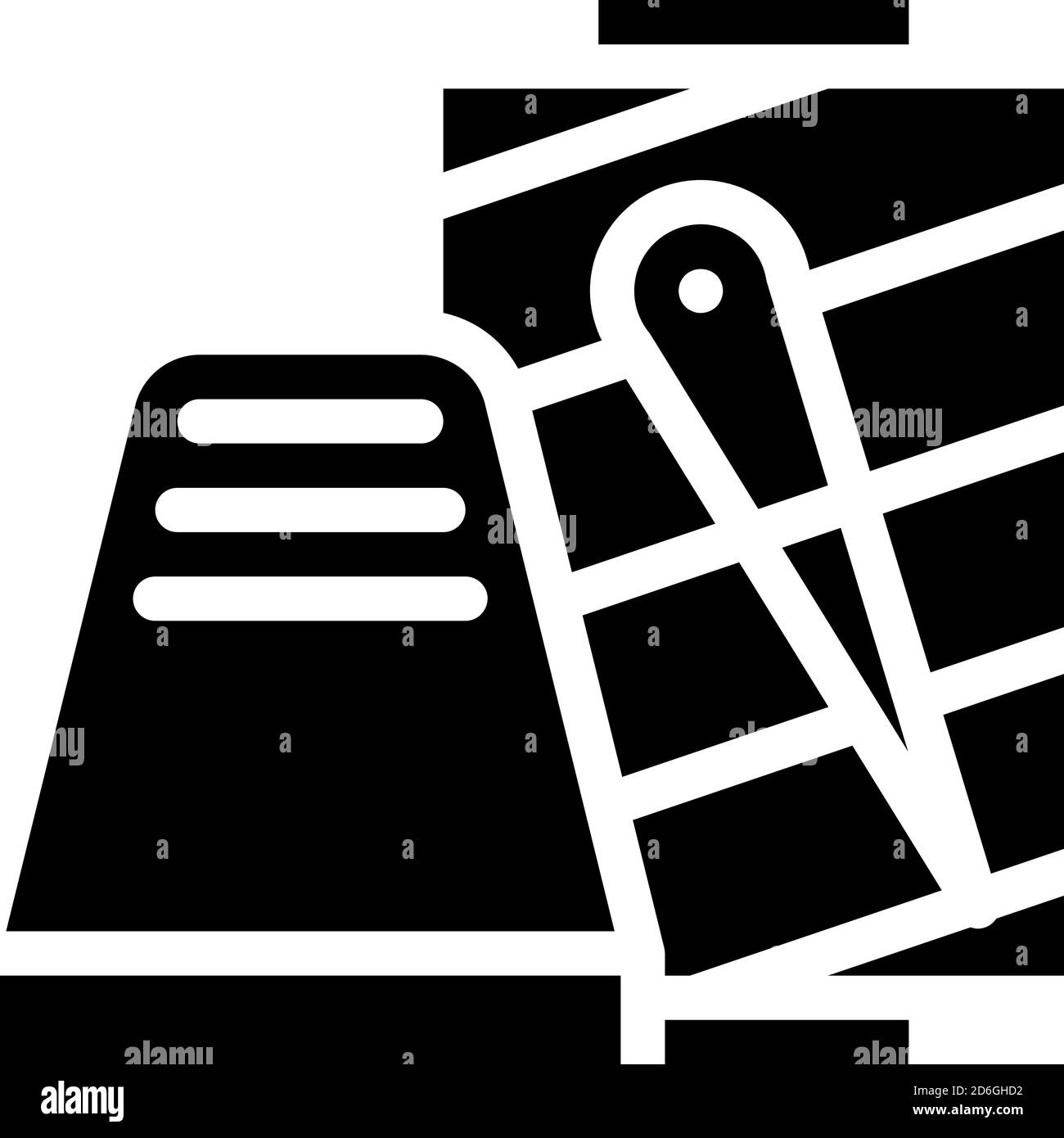 thimble with thread glyph icon vector illustration Stock Vector Image ...