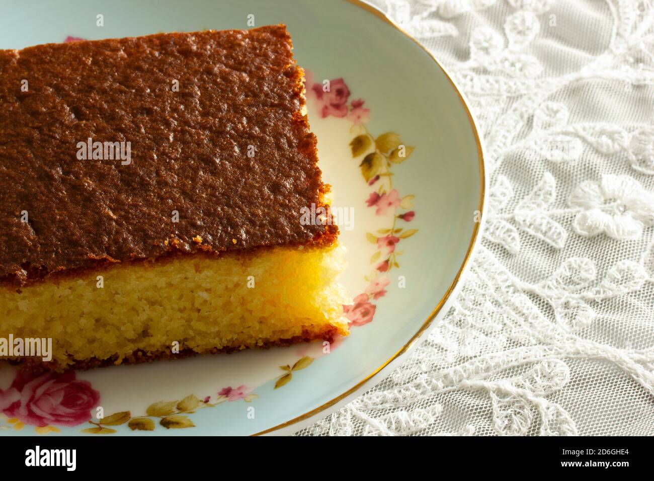Homemade traditional Turkish dessert Revani Stock Photo - Alamy