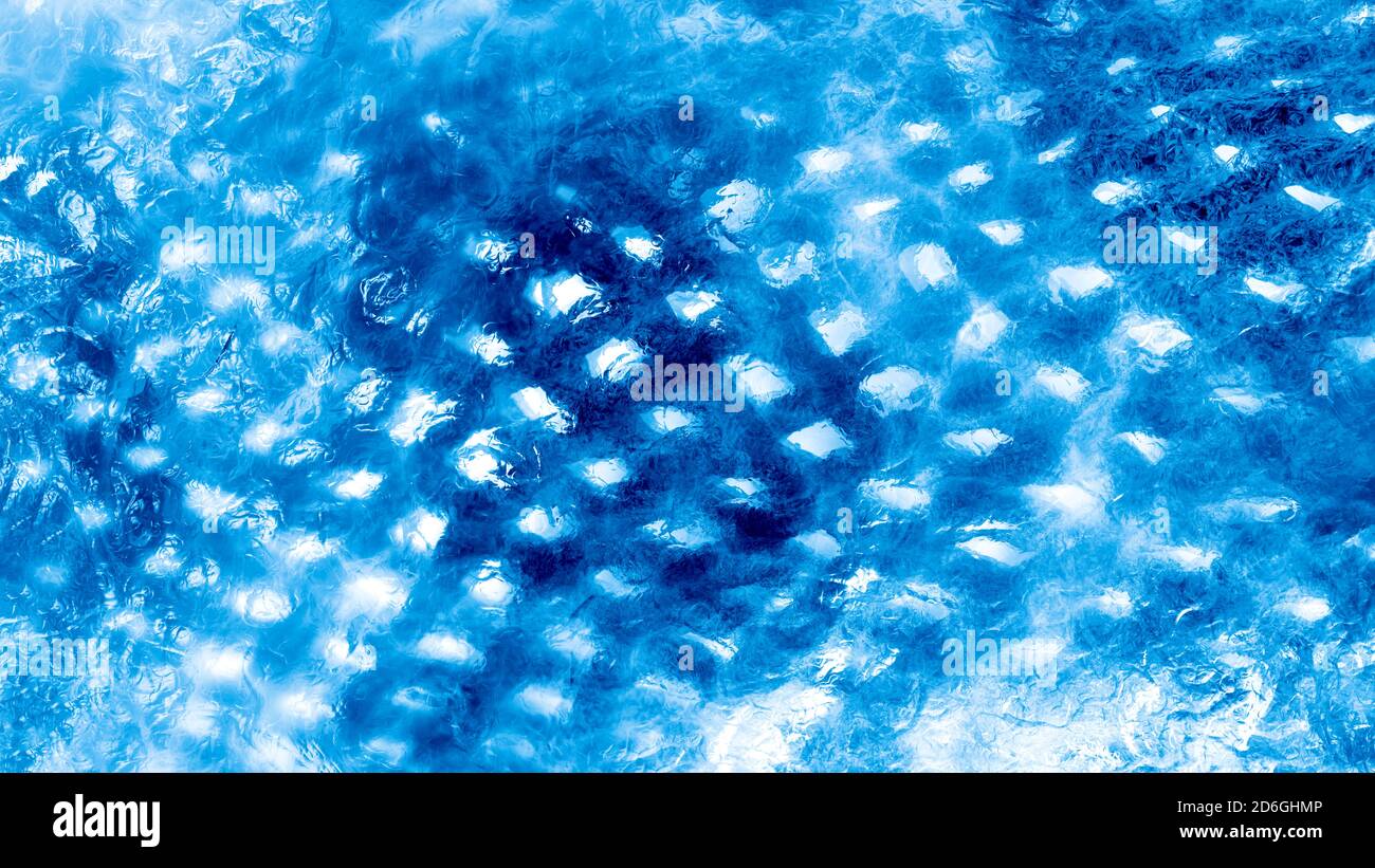 Abstract azure grid in dynamic texture. Checked pattern on net ...