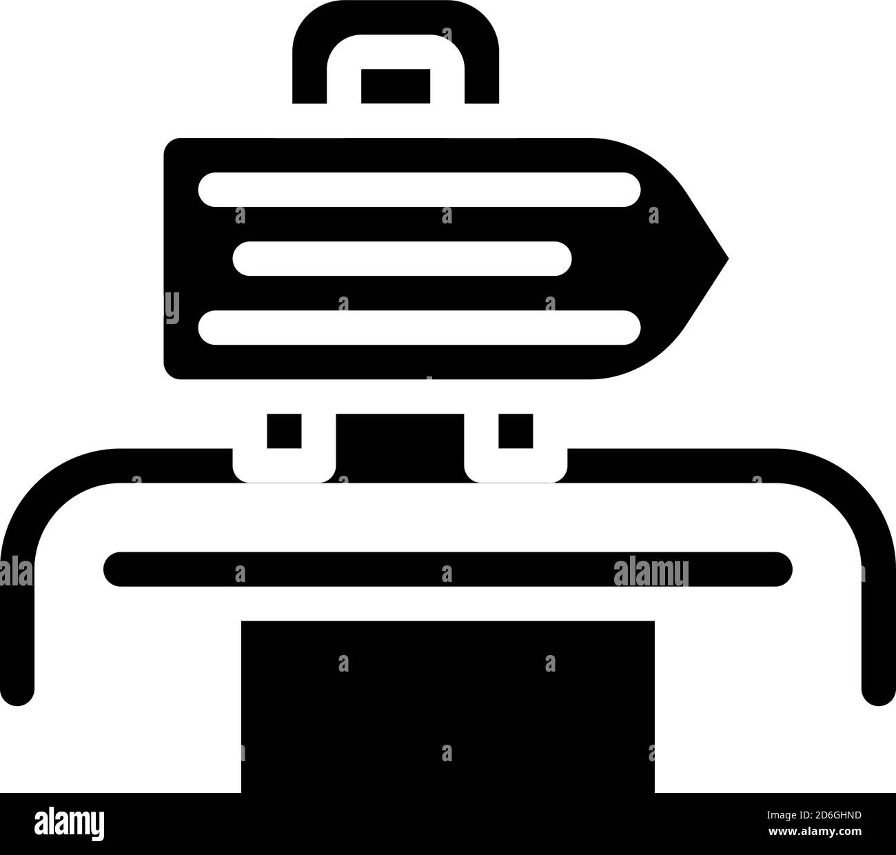 ironing press glyph icon vector black illustration Stock Vector Image ...