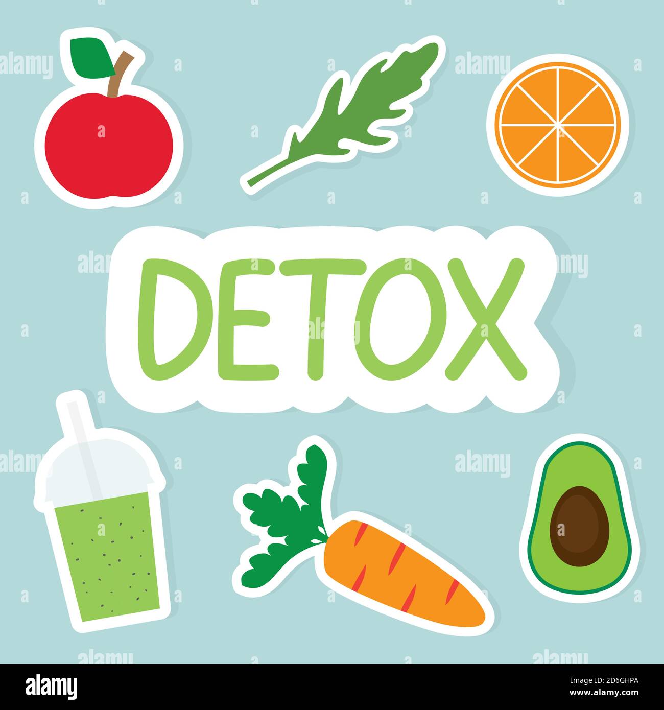 detox word concept composition- vector illustration Stock Vector Image ...