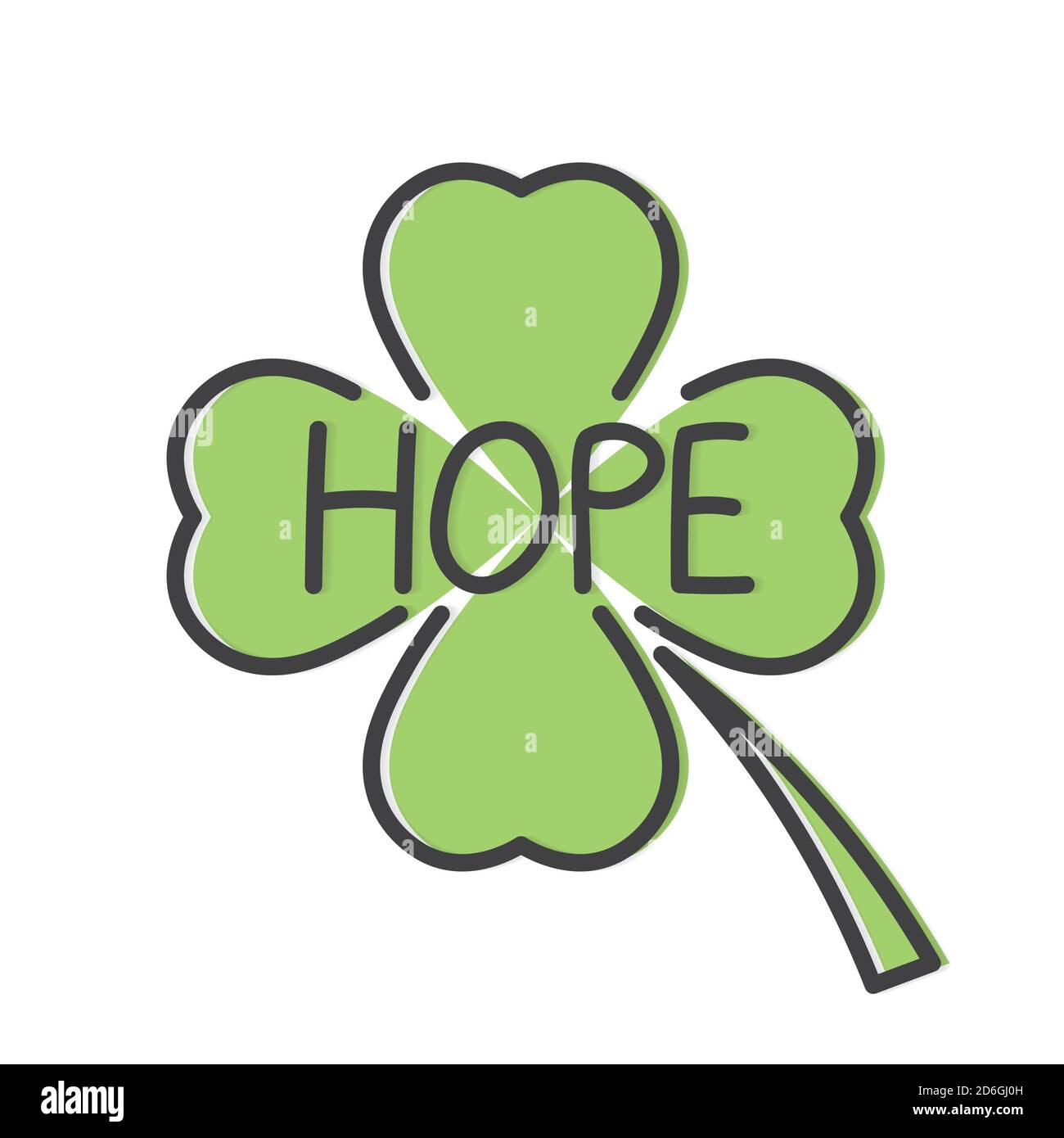 hope word and four leaf clover icon- vector illustration Stock Vector ...