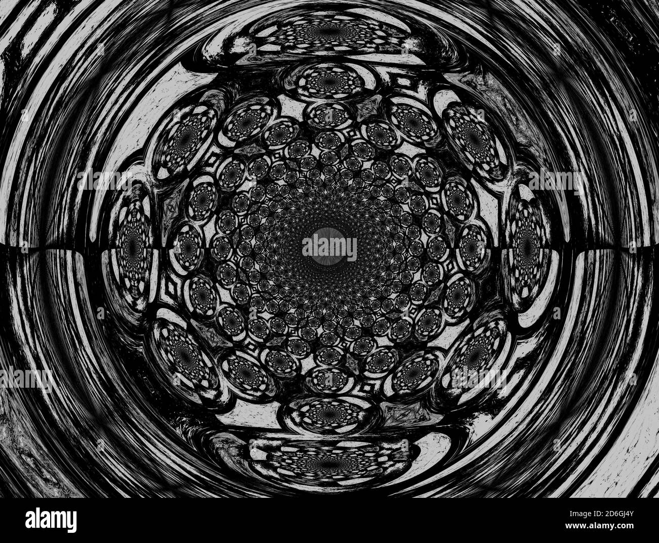 Black and white fractal design background Stock Photo - Alamy