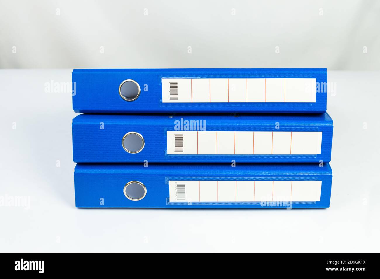 Blue files folder isolated white Stock Photo - Alamy