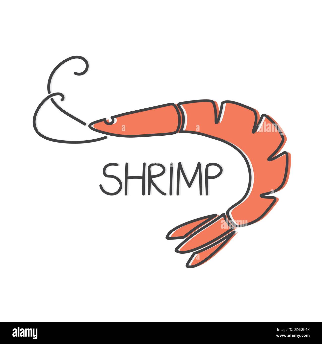 shrimp, prawn icon- vector illustration Stock Vector Image & Art - Alamy