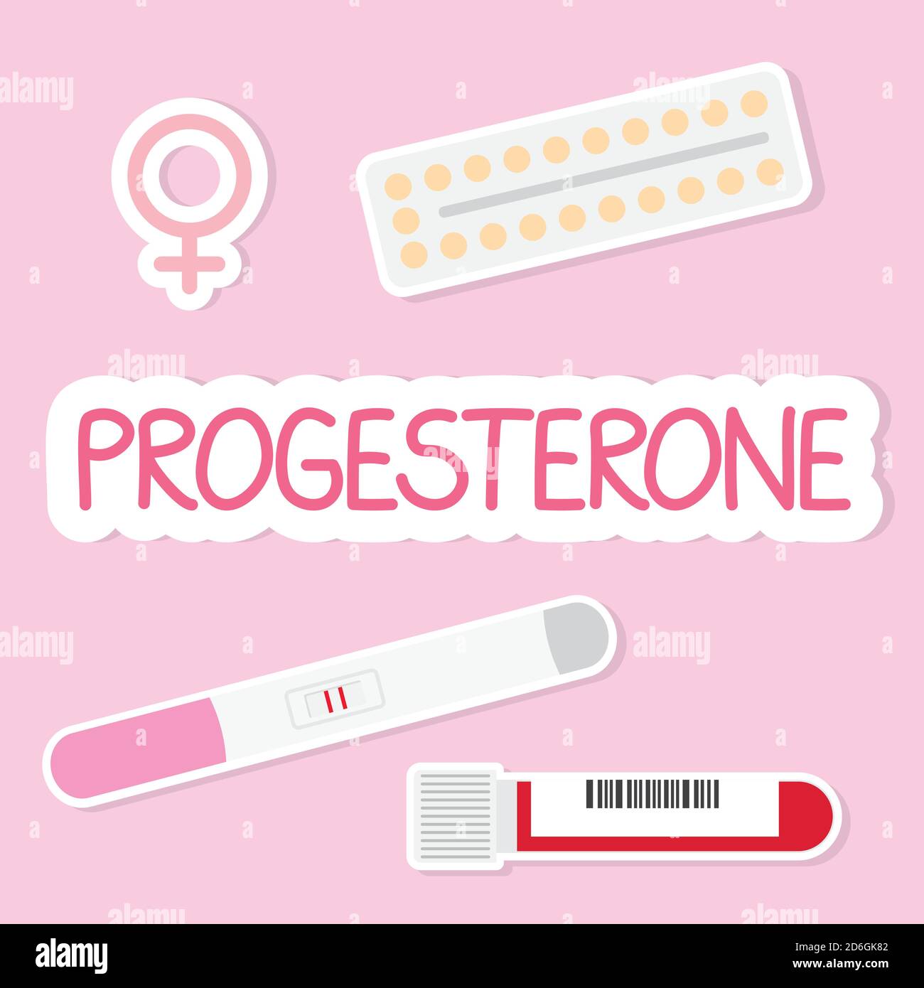 progesterone hormone concept- vector illustration Stock Vector Image ...