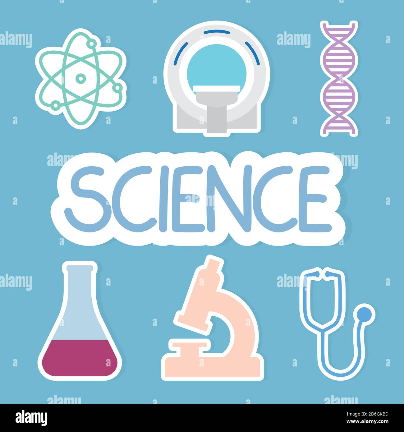 science, research concept composition- vector illustration Stock Vector ...