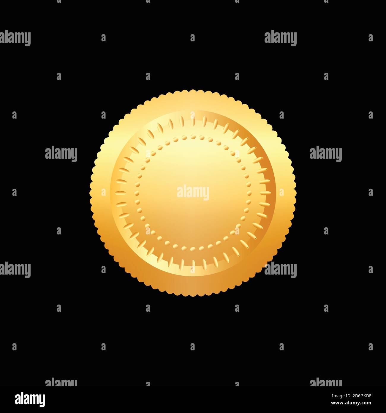 vector round golden badge isolated, seal stamp gold luxury elegant ...