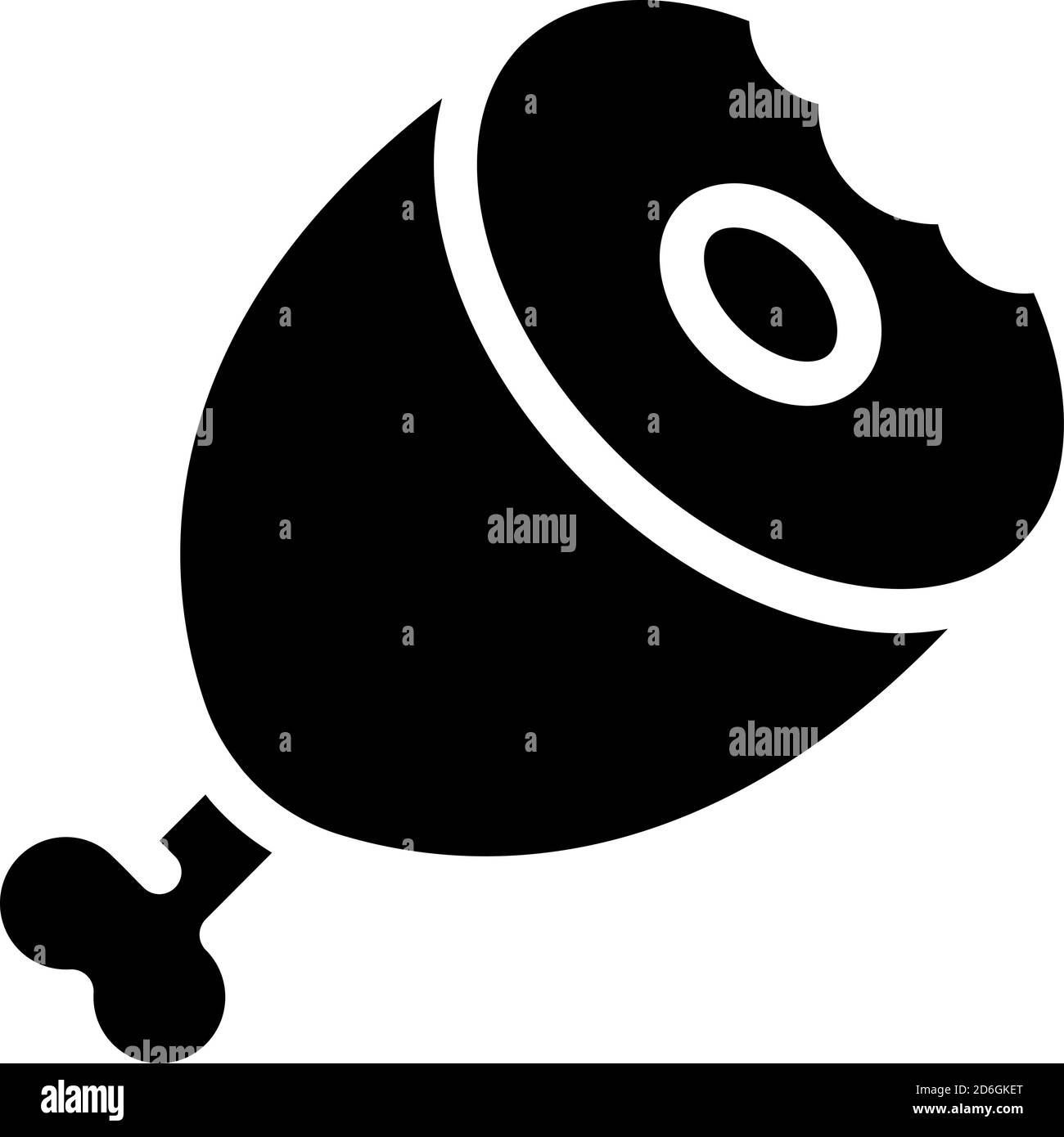 meat leg glyph icon vector black illustration Stock Vector Image & Art ...