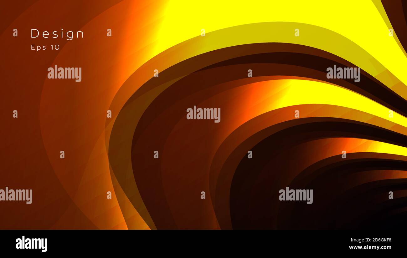 3d abstract background of golden semi circle curves forming texture ...