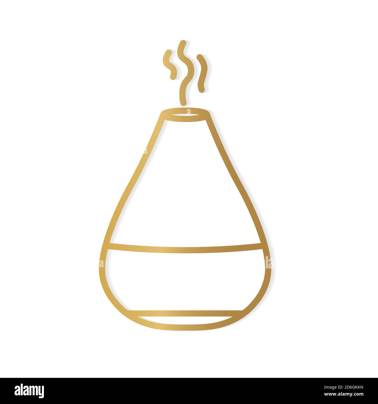 Golden Essential Oil Diffuser Icon Vector Illustration Stock Vector Image And Art Alamy