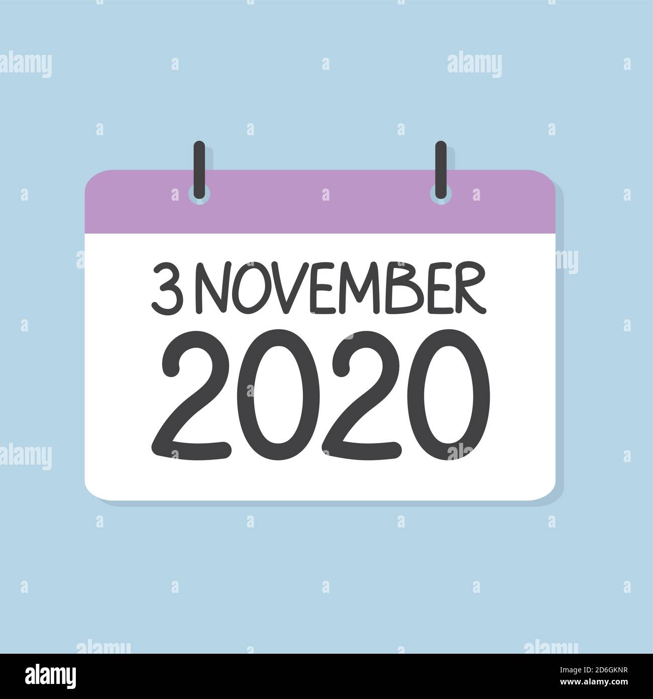 November 3 2020 calendar card, US presidential election day concept ...