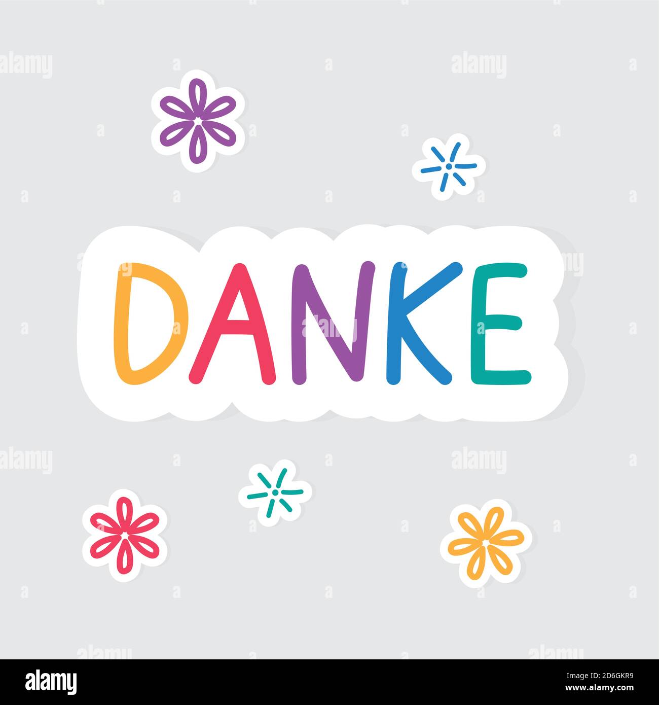 thank you in german concept- vector illustration Stock Vector Image ...