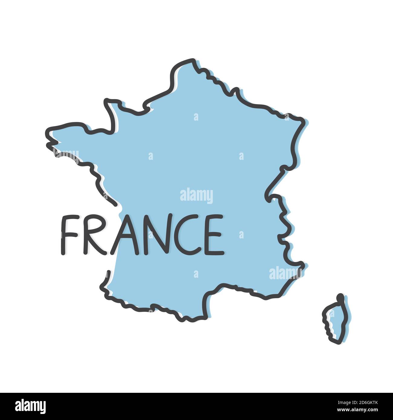 France map outline concept- vector illustration Stock Vector Image ...