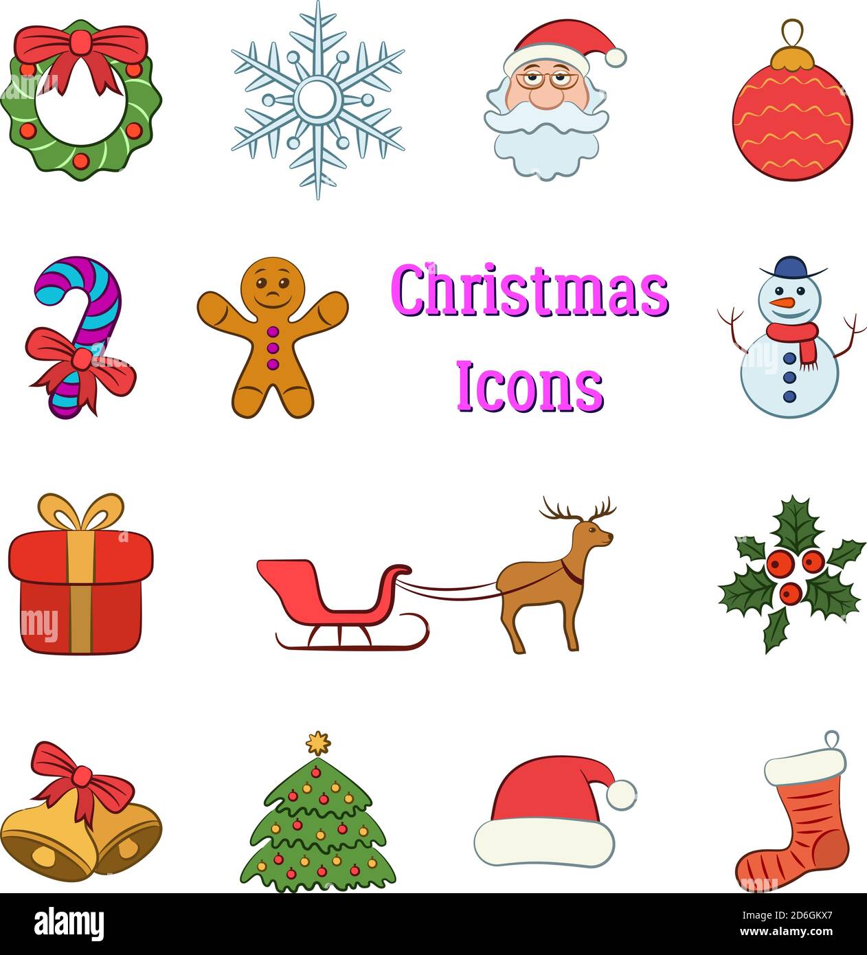 Christmas Signs Set Stock Vector Image & Art - Alamy
