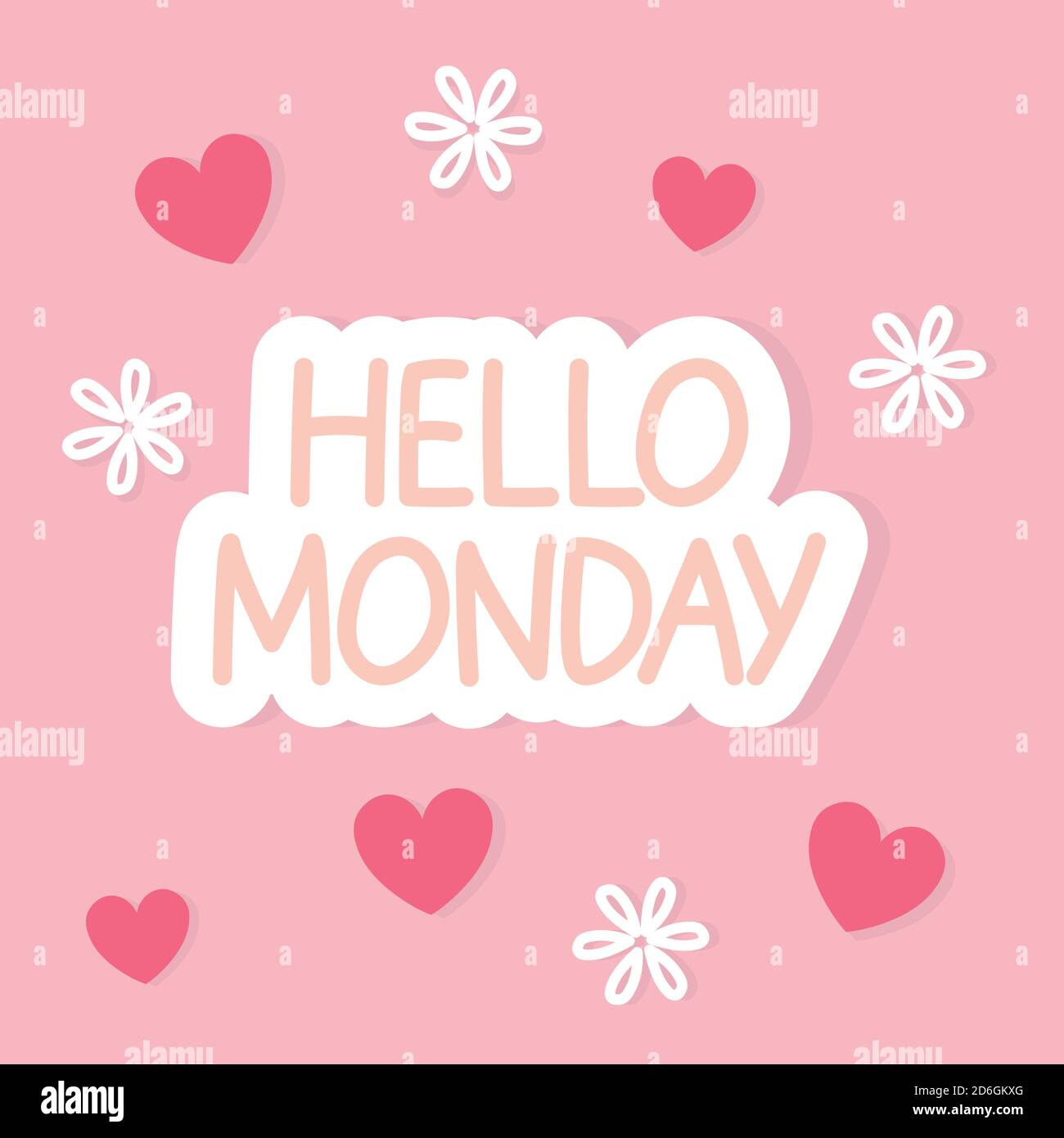 Hello Monday Concept Vector Illustration Stock Vector Image And Art Alamy