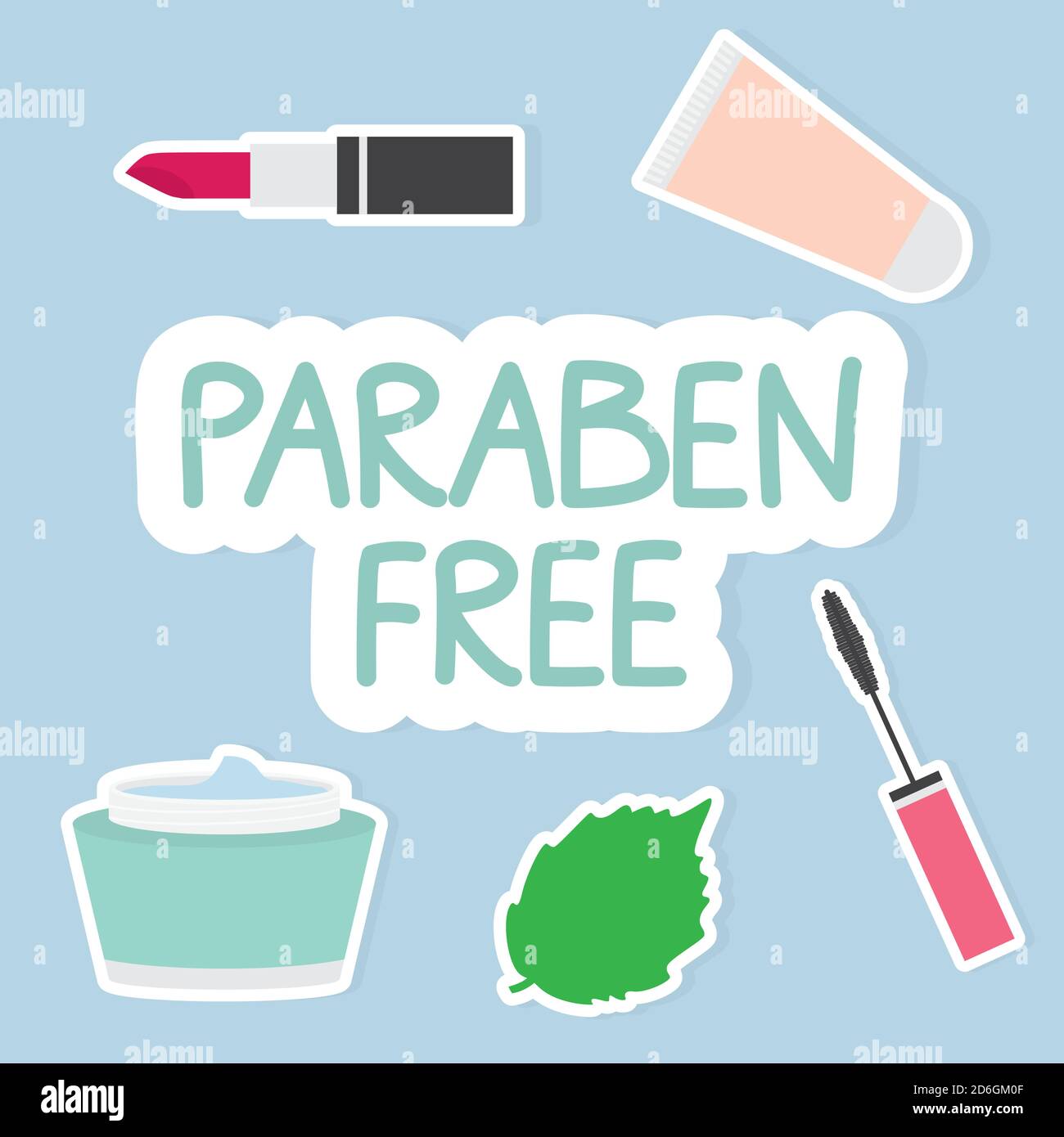 paraben free concept composition- vector illustration Stock Vector ...