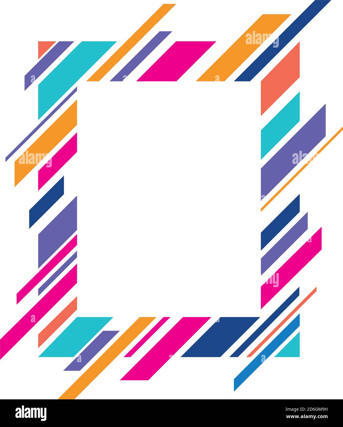 modern frame multicolored and striped vector design Stock Vector Image ...