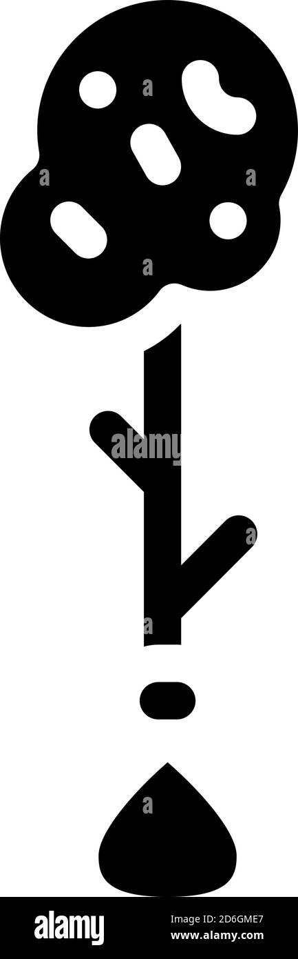 seedling tree glyph icon vector black illustration Stock Vector Image ...