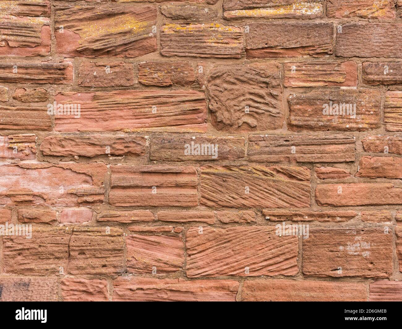 Red sandstone wall, Parkgate, Cheshire, England Stock Photo - Alamy