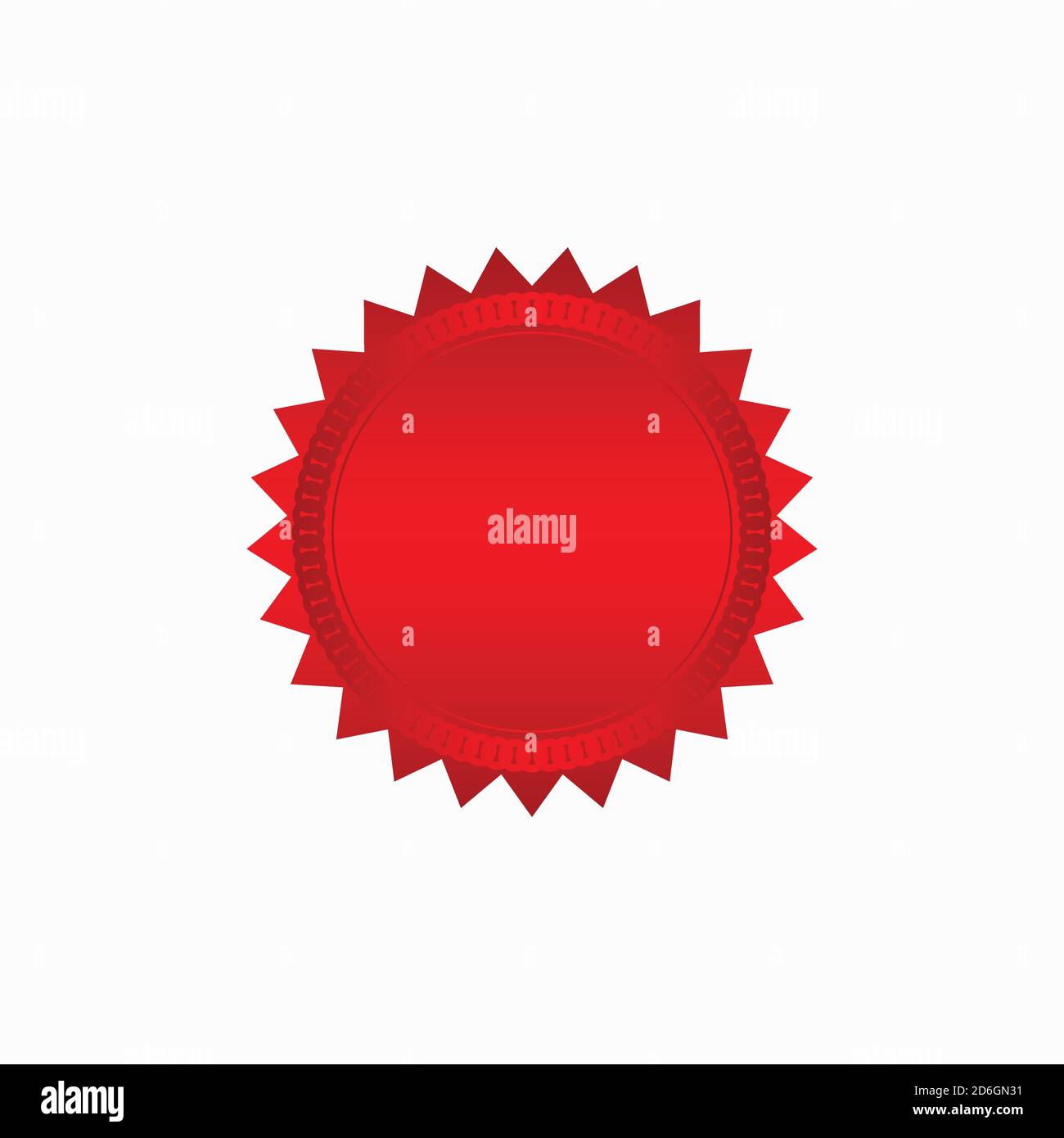 Round red badge isolated on a white background, seal stamp red luxury ...