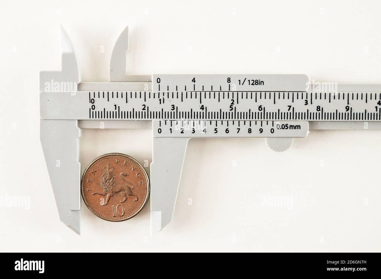 Close up image of Vernier Caliper Stock Photo - Alamy