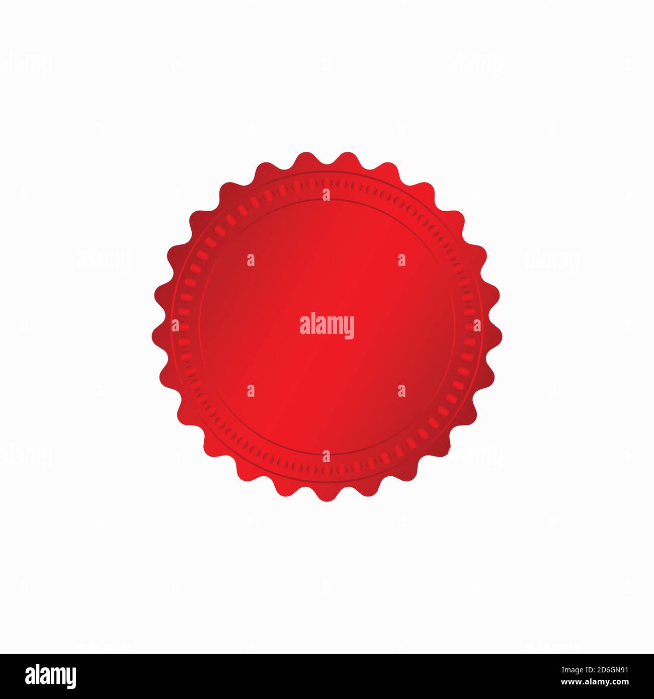 Round red badge isolated on a white background, seal stamp red luxury ...