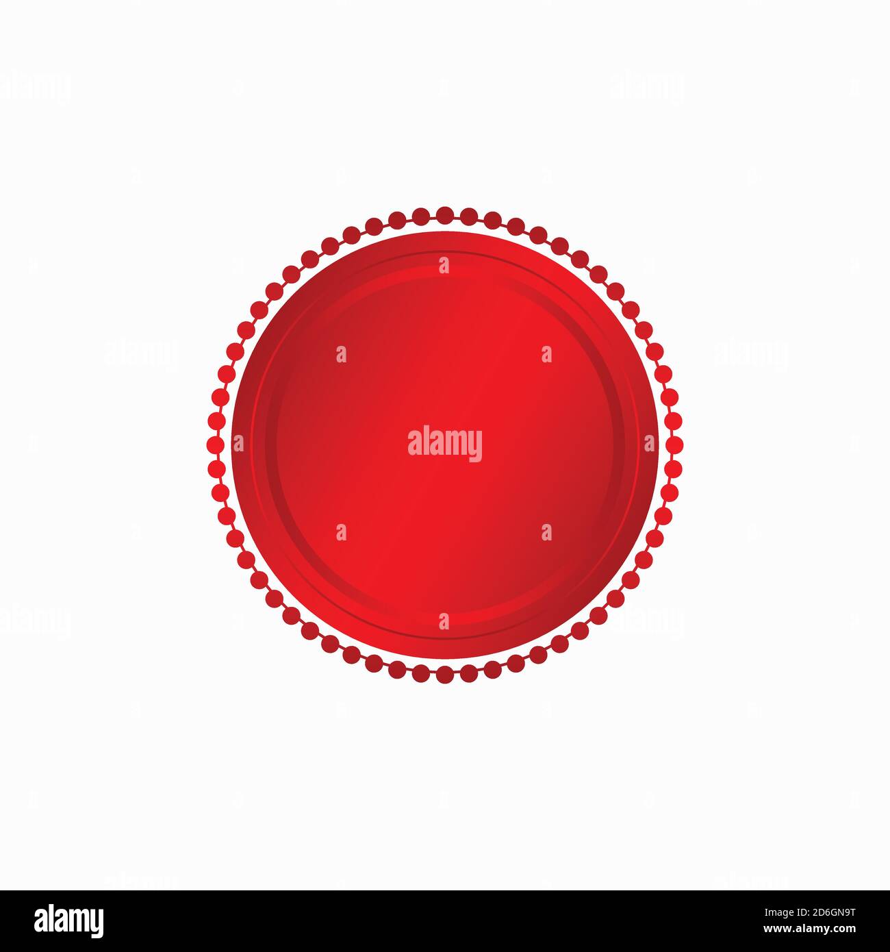 Round red badge isolated on a white background, seal stamp red luxury ...