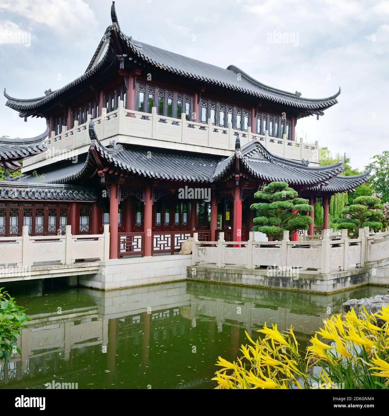 Pagoda on the lake Stock Photo - Alamy