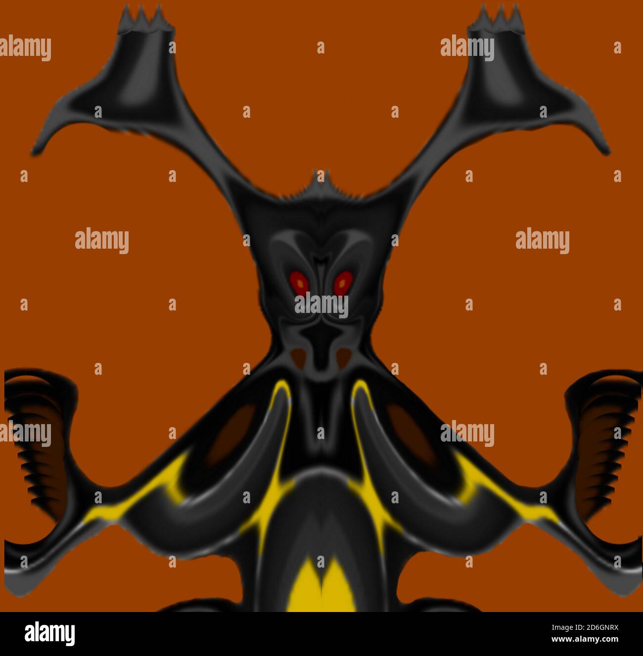 Digital creation of a colorful abstract vampire bat hi-res stock ...