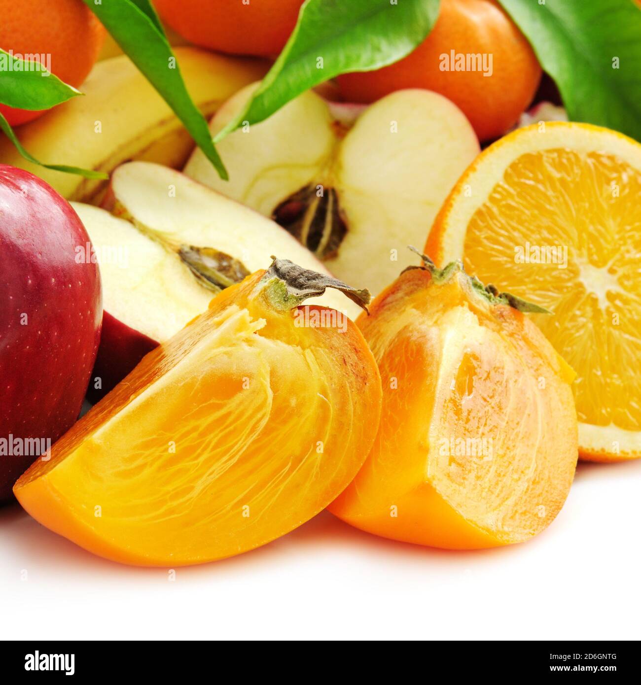 collection fruits isolated on white background Stock Photo - Alamy