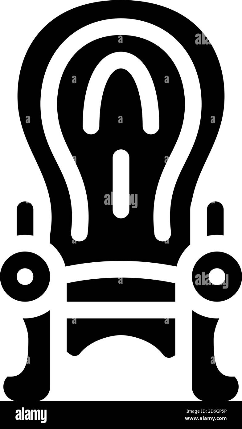 king throne glyph icon vector black illustration Stock Vector Image ...