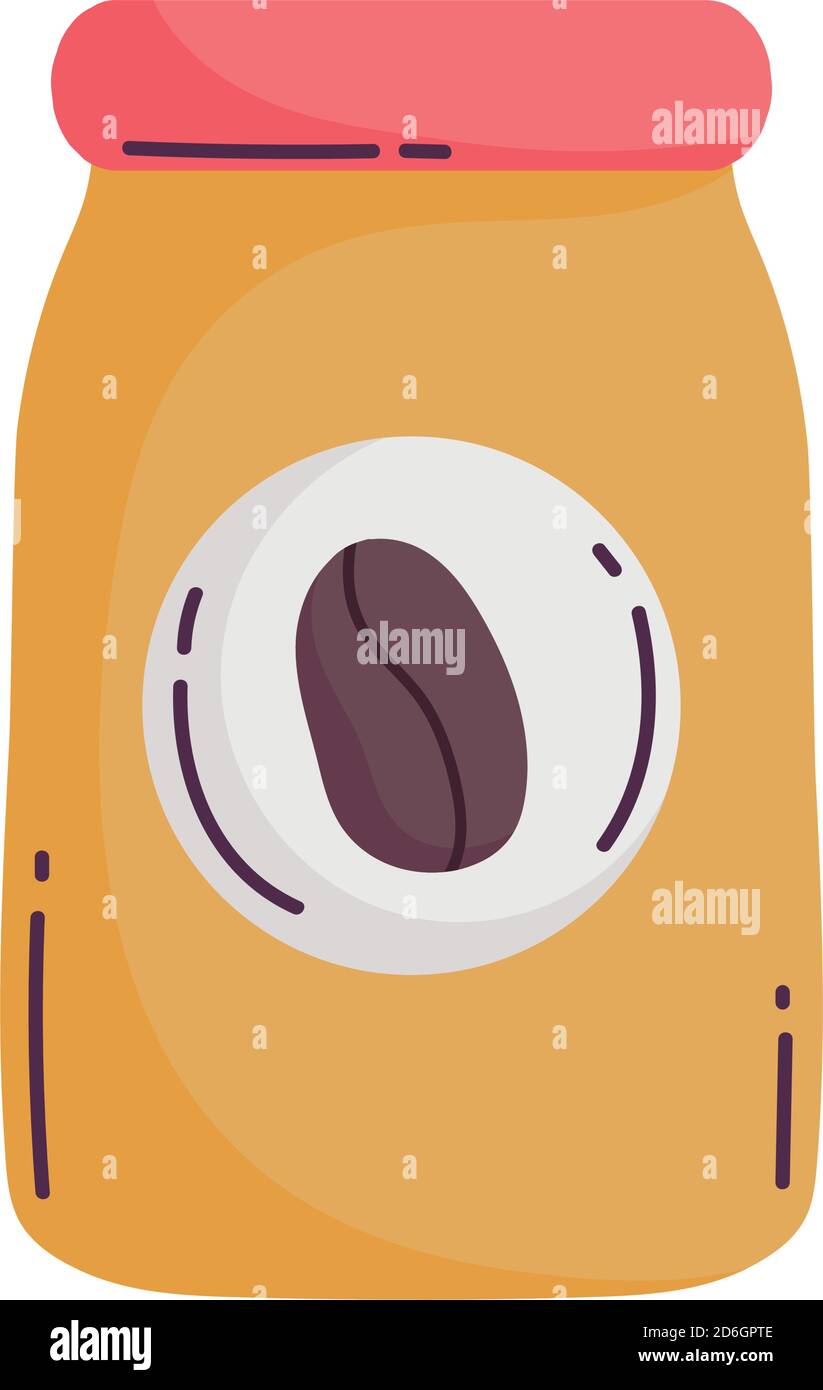 bottle with coffee product isolated icon style vector illustration ...