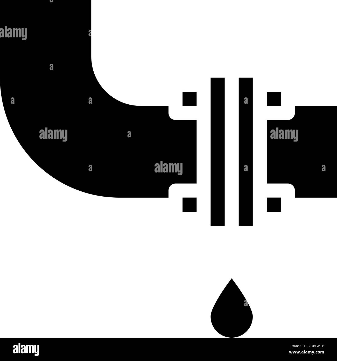 leaking pipe glyph icon vector black illustration Stock Vector Image ...