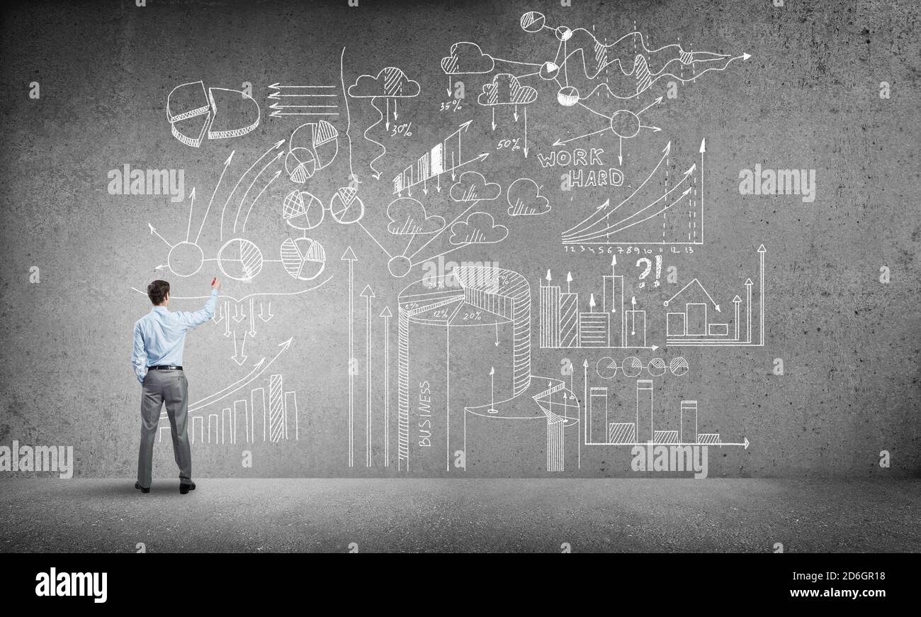 Strategy plan on wall Stock Photo - Alamy