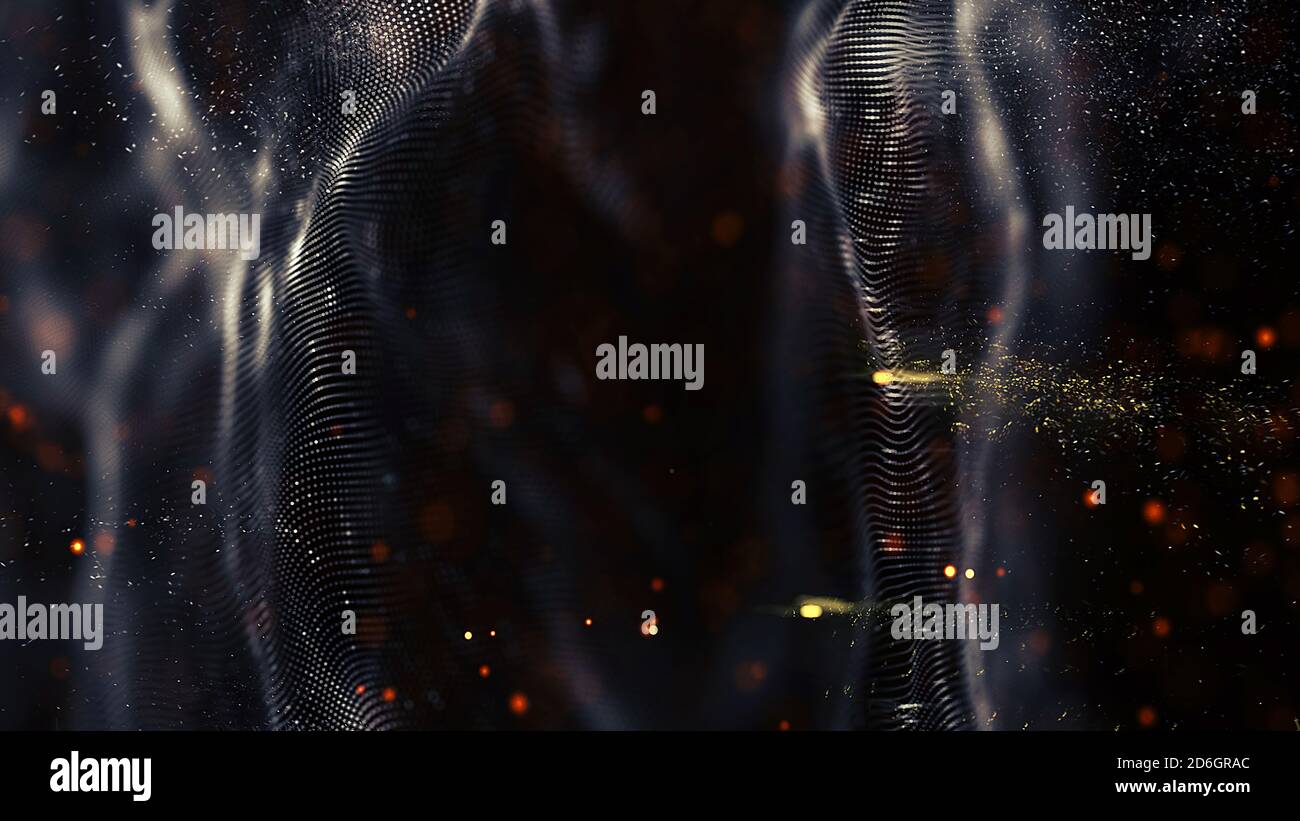 Data technology abstract futuristic illustration . Low poly shape with connecting dots and lines ...