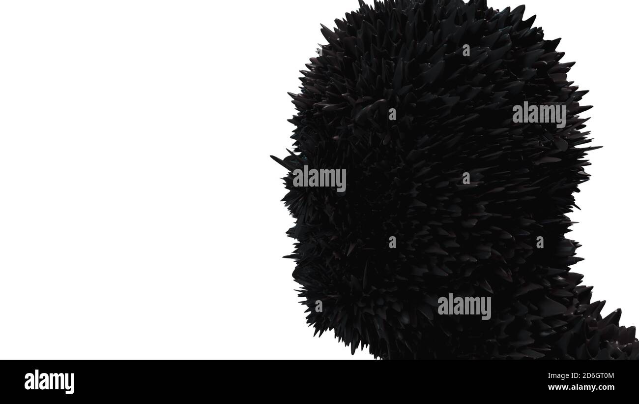 Computer generated human head transformation. Spike noise is displaced ...