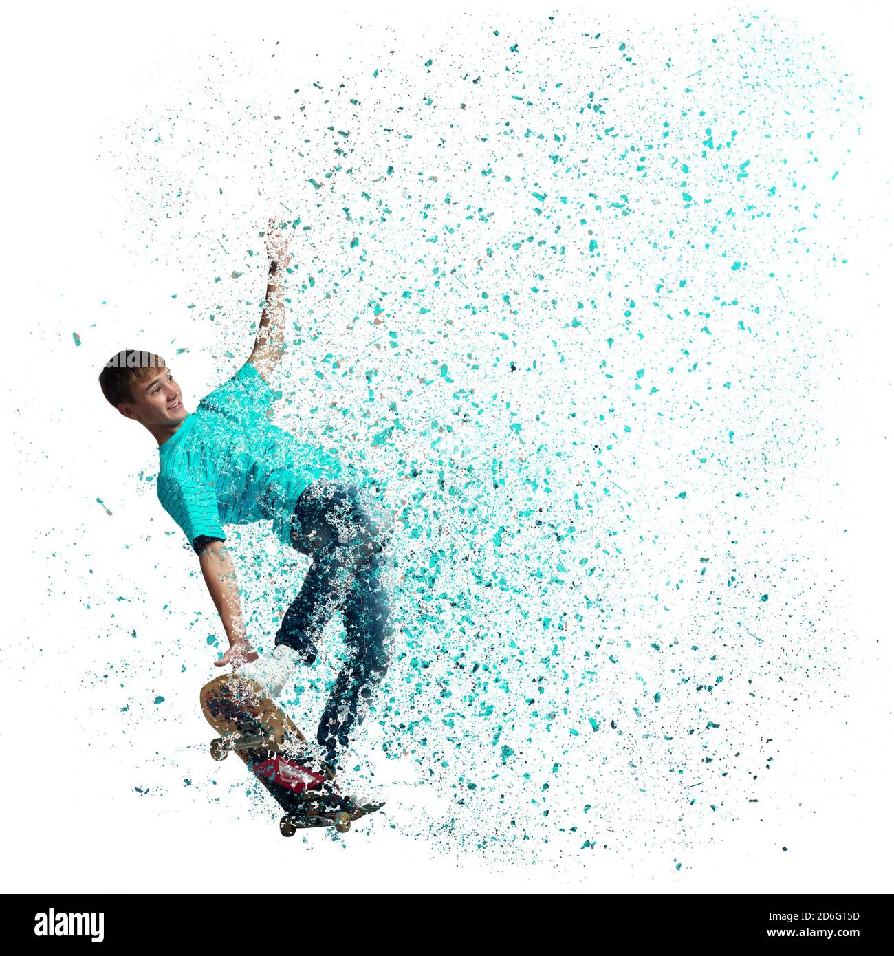 Guy riding skateboard Stock Photo - Alamy