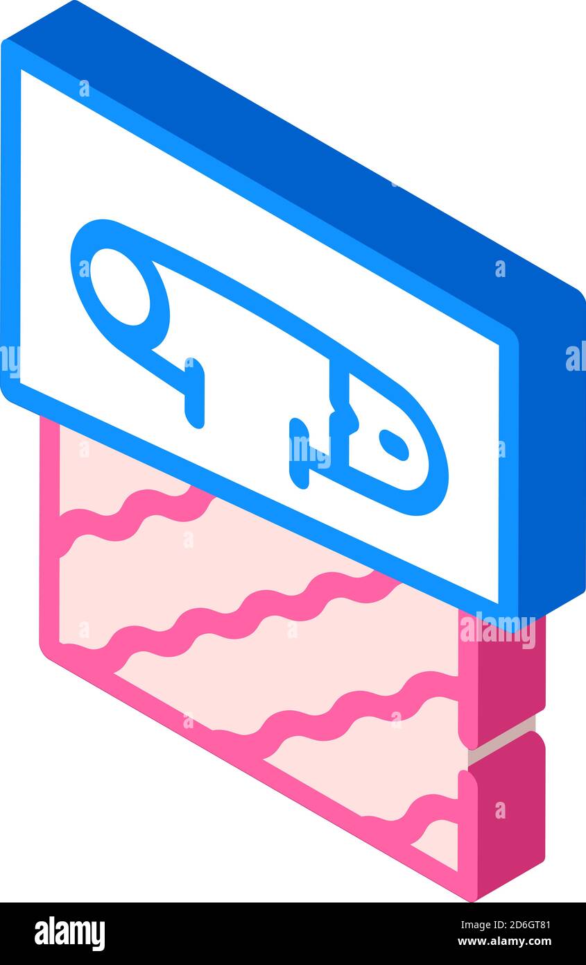 pin and fabric isometric icon vector illustration Stock Vector Image ...