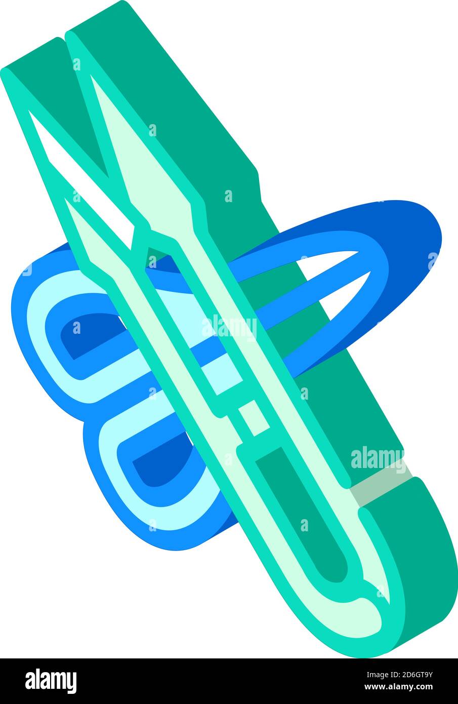 different scissors isometric icon vector sign illustration Stock Vector ...