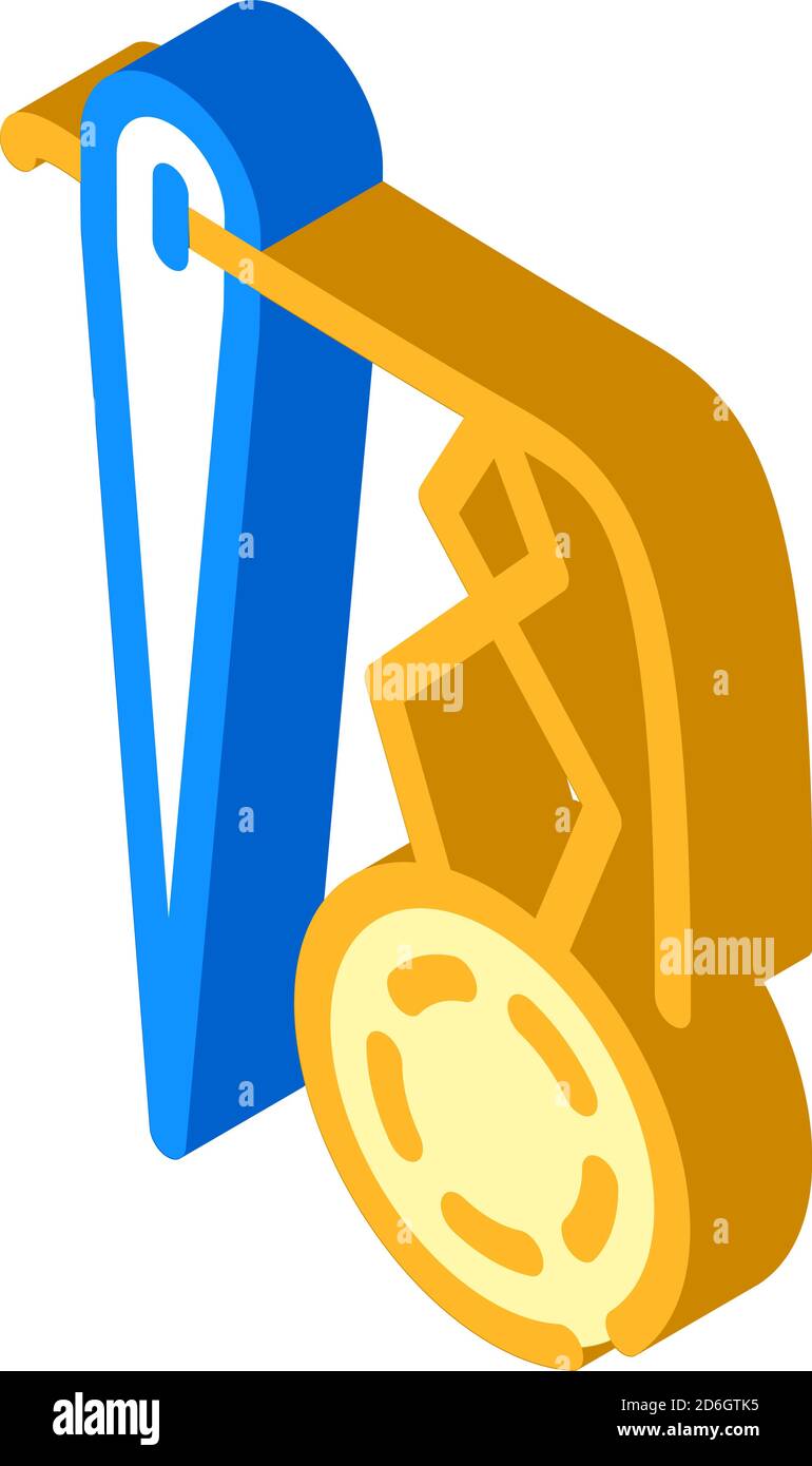 inserting thread in eyelet isometric icon vector illustration Stock ...
